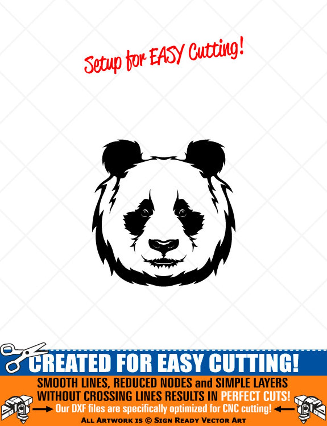 PANDA ANIMAL Head Clipart -vector Clip Art Graphics -digital Download ...