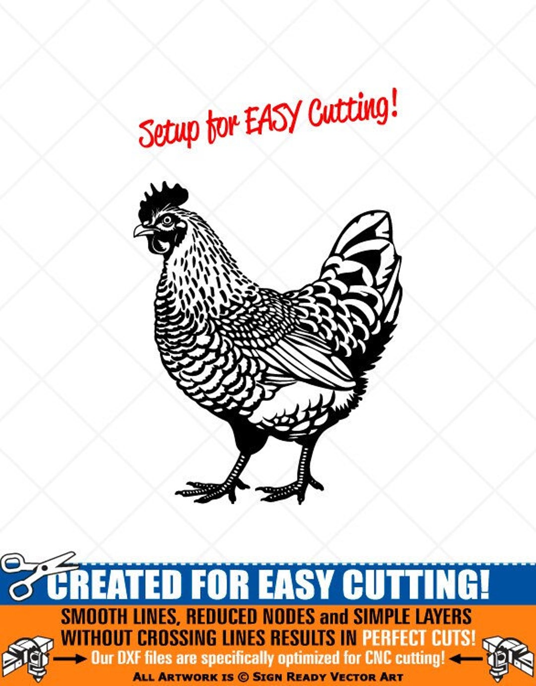 Chicken SVG Clipart-vector Clip Art Graphics-digital Download Image-hen ...