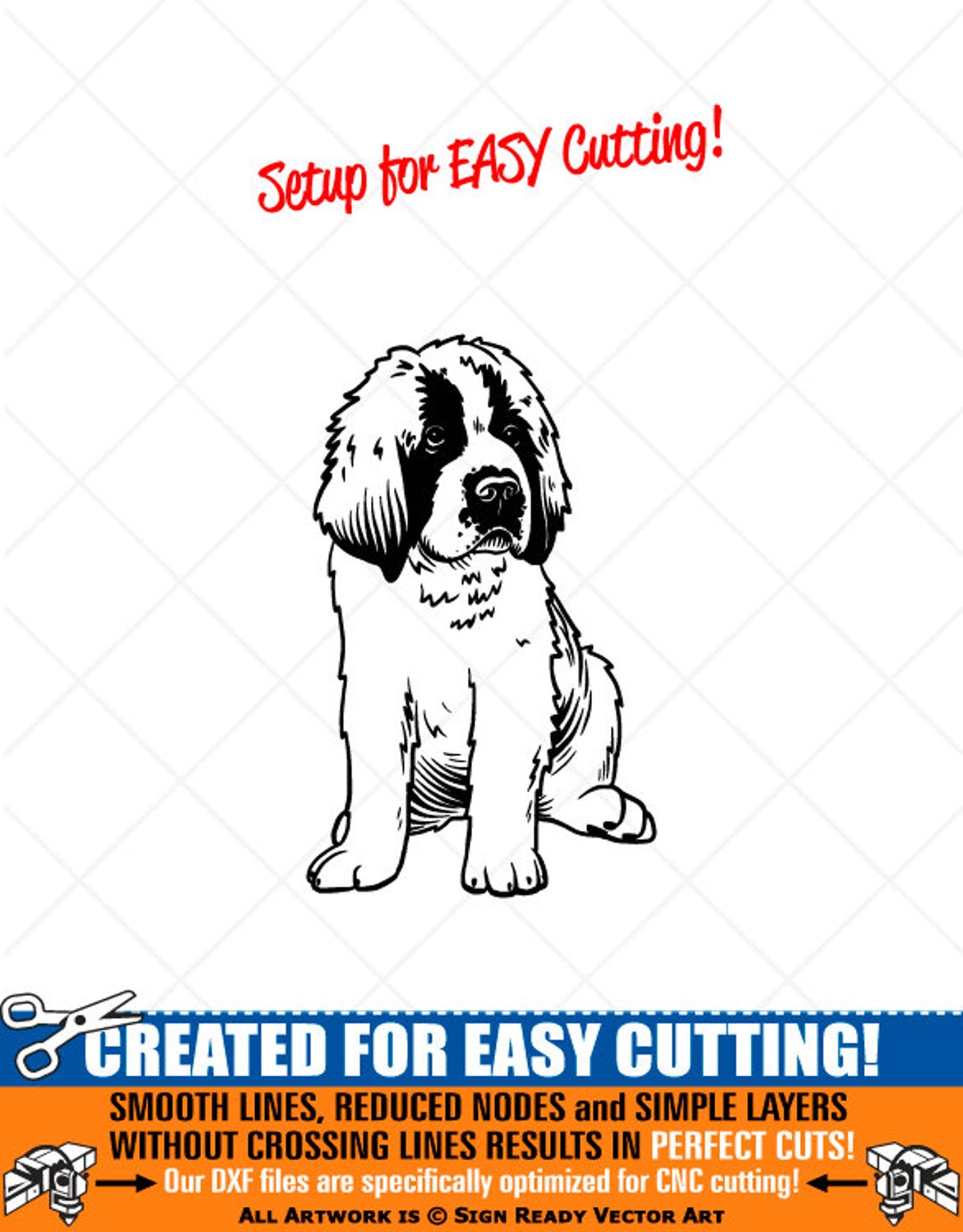 SAINT BERNARD Puppy Dog Clipart-vector Clip Art Graphics Download Image ...