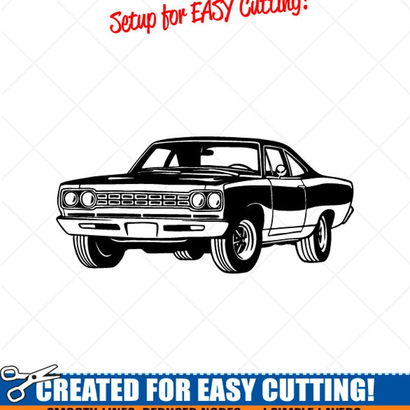 Roadrunner Muscle Car Svg - Etsy