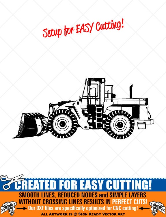Front End Wheel Loader Clipart Vector Clip Art Graphics | Etsy