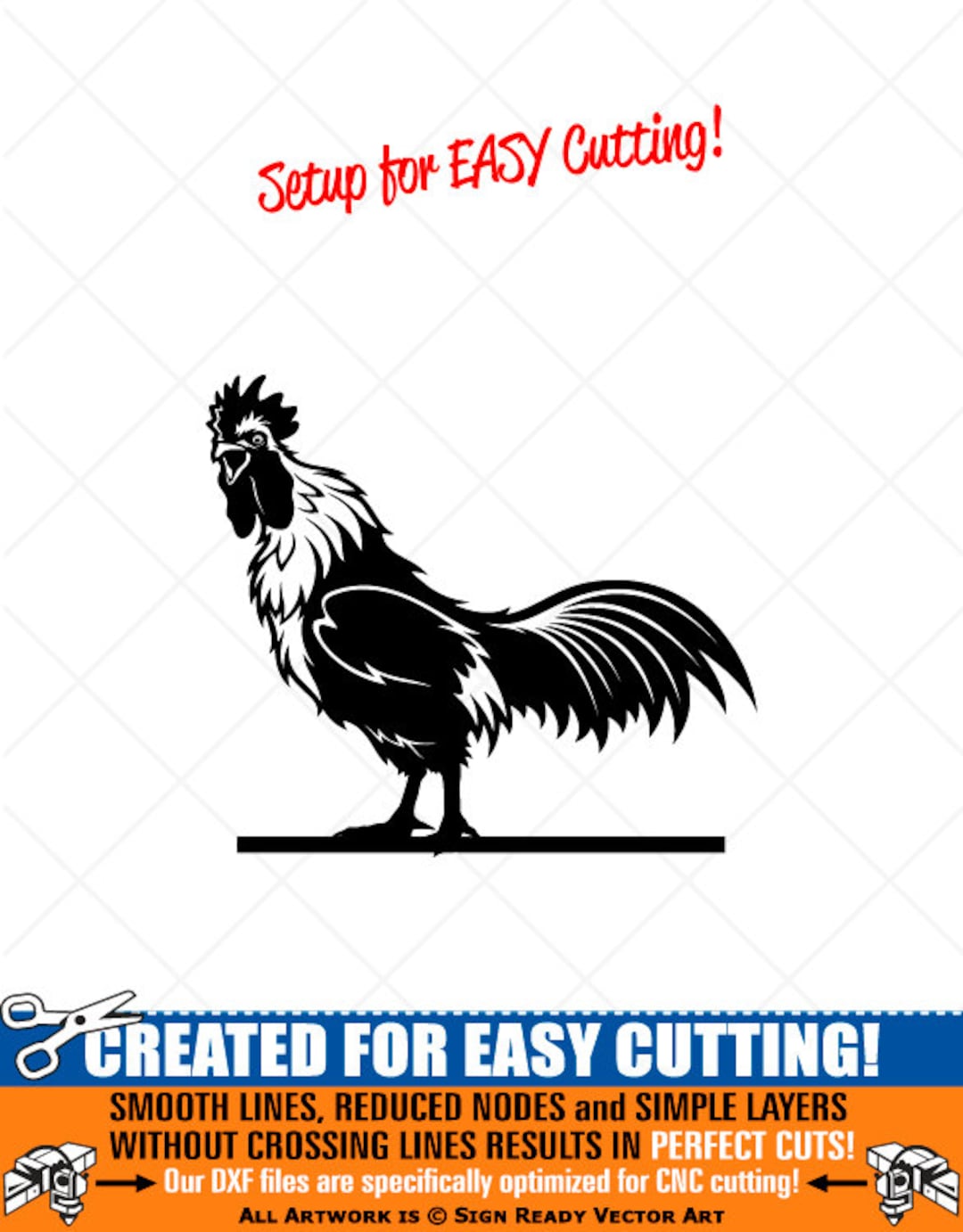 ROOSTER CHICKEN Clipart-vector Clip Art Graphics-digital Download Image ...