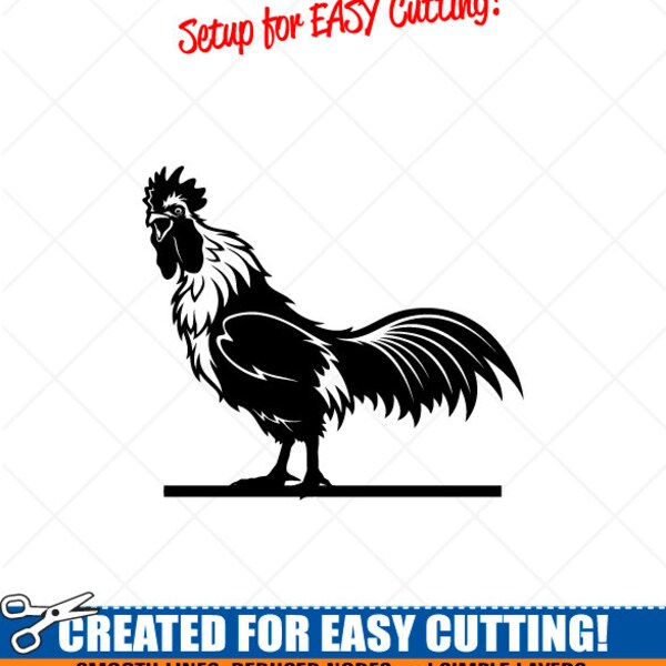 Rooster Logo Vector - Etsy