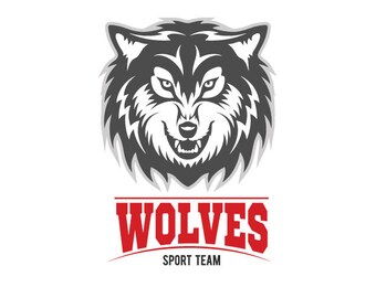 Wolves Team Logo Svg - Etsy