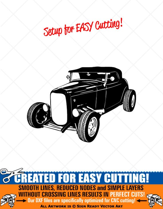 1932 Ford Roadster Clipart vector Clip Art Graphics-digital - Etsy