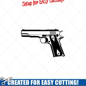 Detailed Colt M1911 Handgun-gun Clipart-vector Clip Art - Etsy Finland