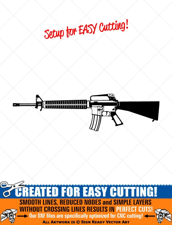 Crossed M16 Silhouette