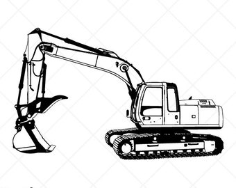 Excavator svg file | Etsy