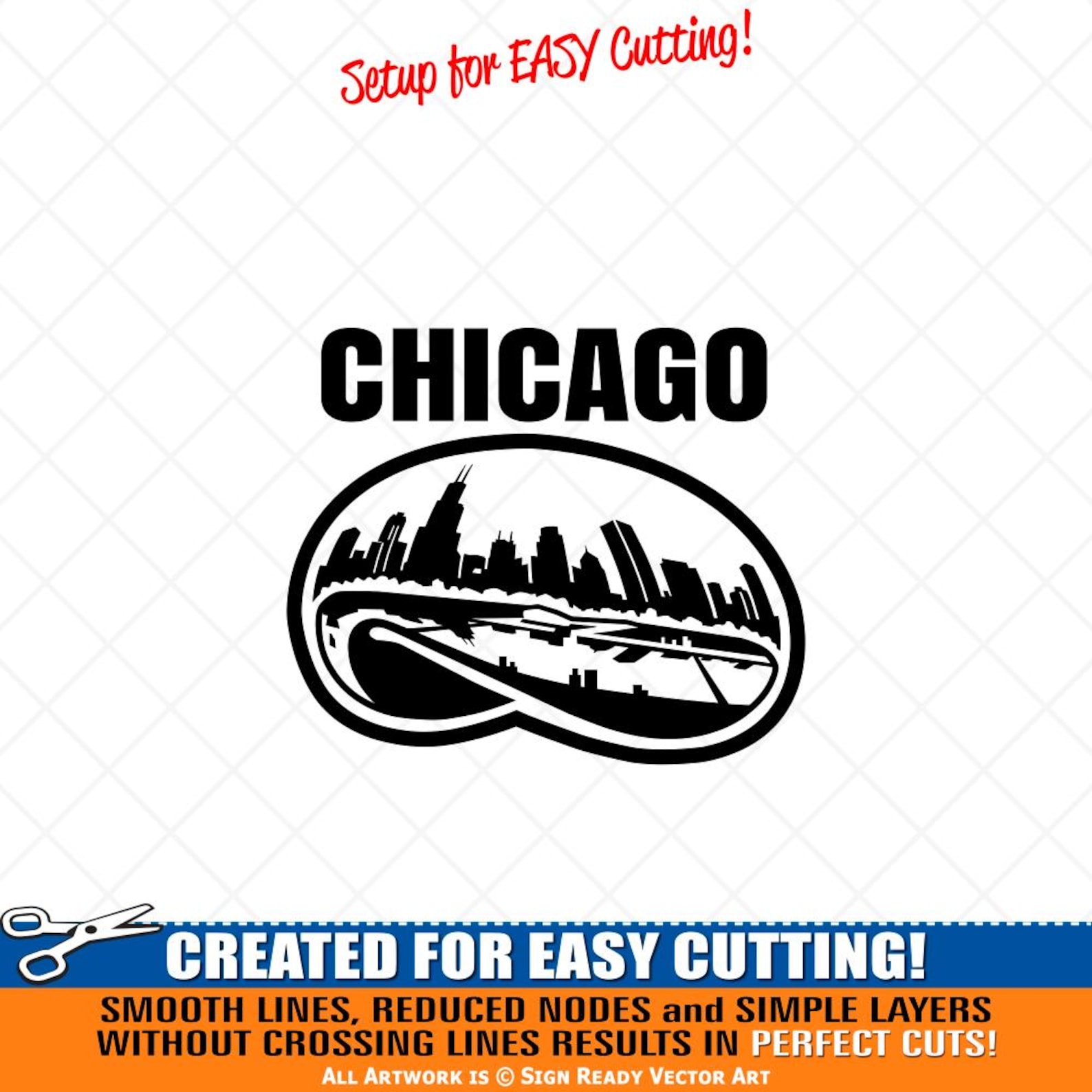 Chicago Bean SVG Clipart-vector Clip Art Graphics-digital Download ...