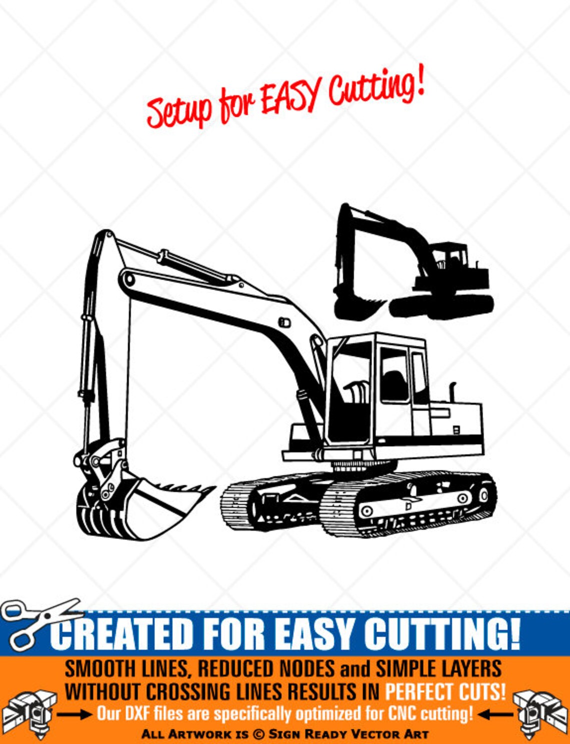 Bagger Clipart-Vector ClipArt Grafik-Digital Download Bild-Cut Ready ...