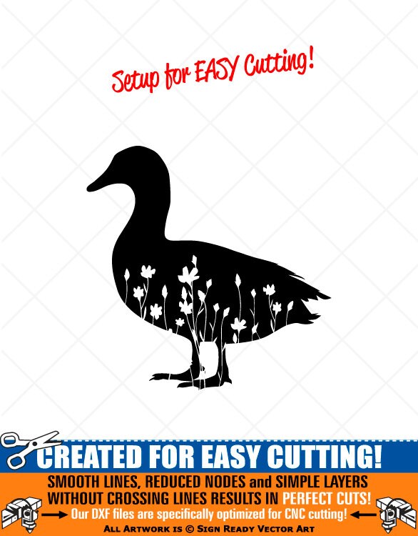 Floral Duck Svg-flower Clipart-vector Clip Art Graphics | Etsy