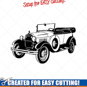 1929 Ford Model T Clipart -vector Clip Art Graphics-digital Download ...