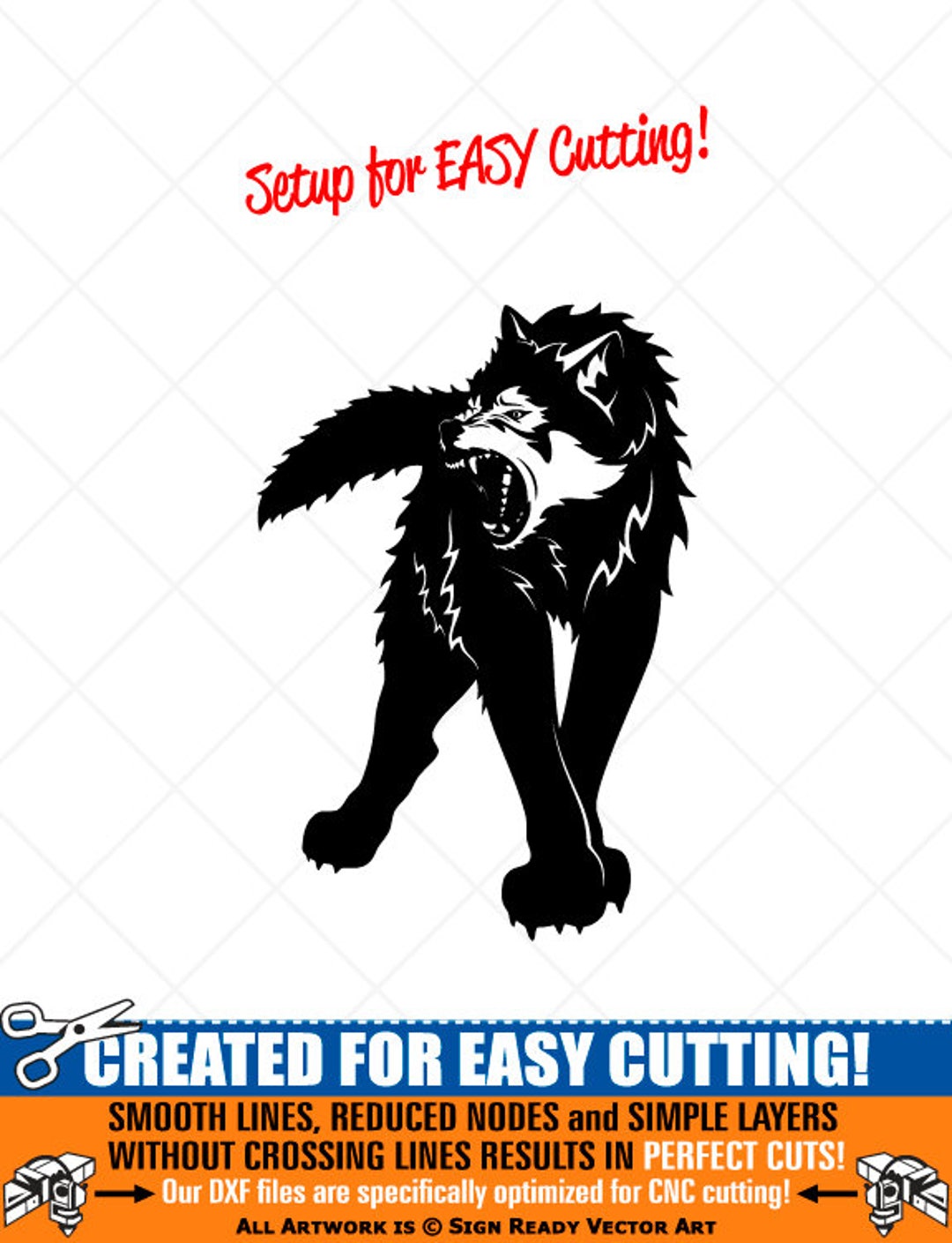 WOLF Baring Teeth Clipart-vector Clip Art Graphics-digital Download-cut ...