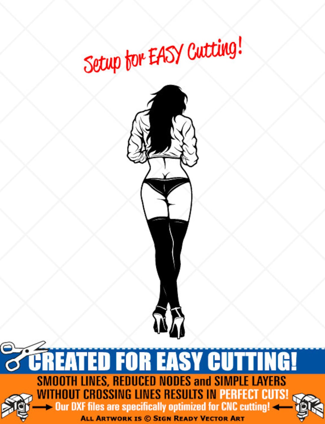 Sexy Woman Girl Clipart Vector Clip Art Graphics Digital Download Image Cut Ready Files Cnc