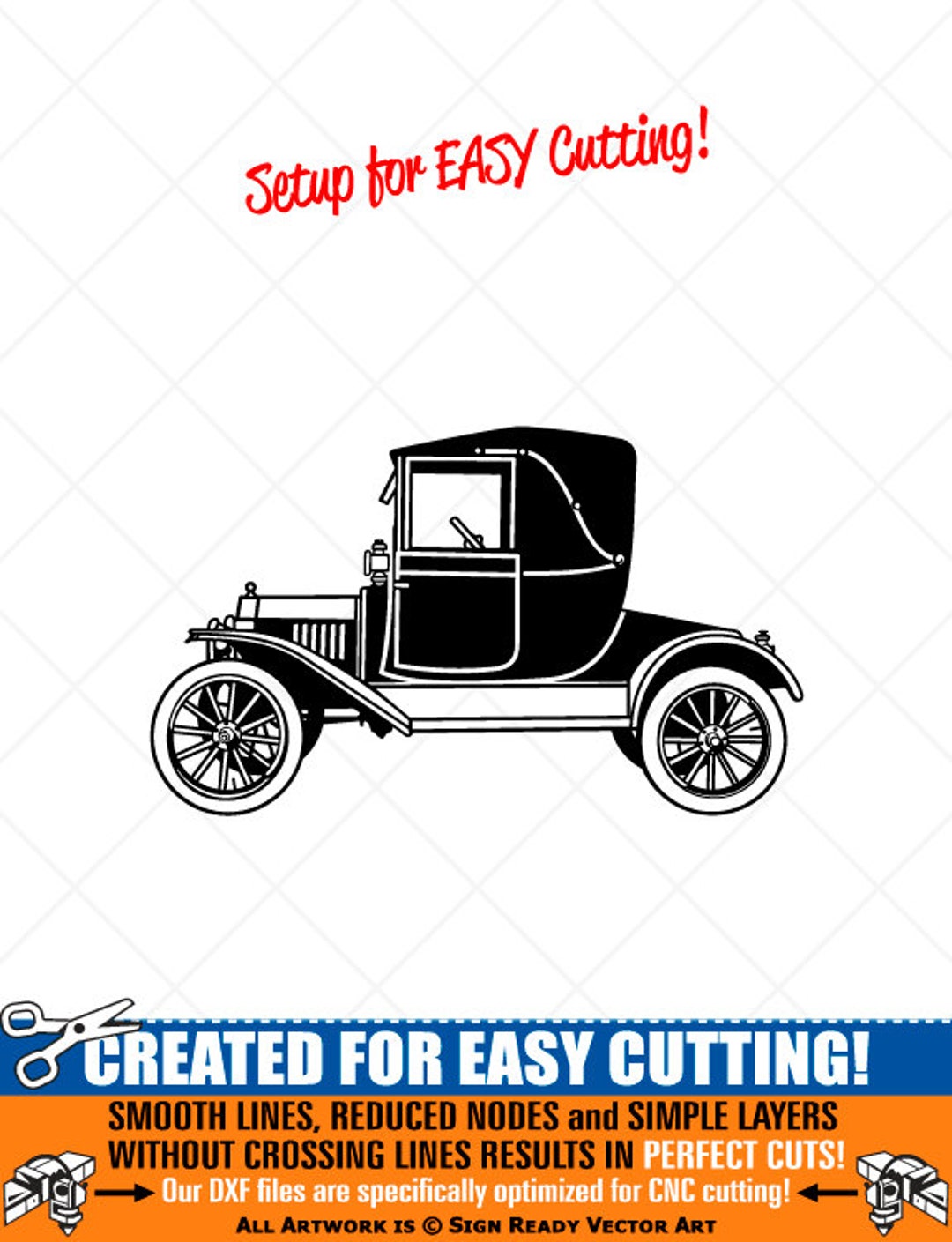 Ford Model-t Clipart -vector Clip Art Graphics-digital Download Image ...