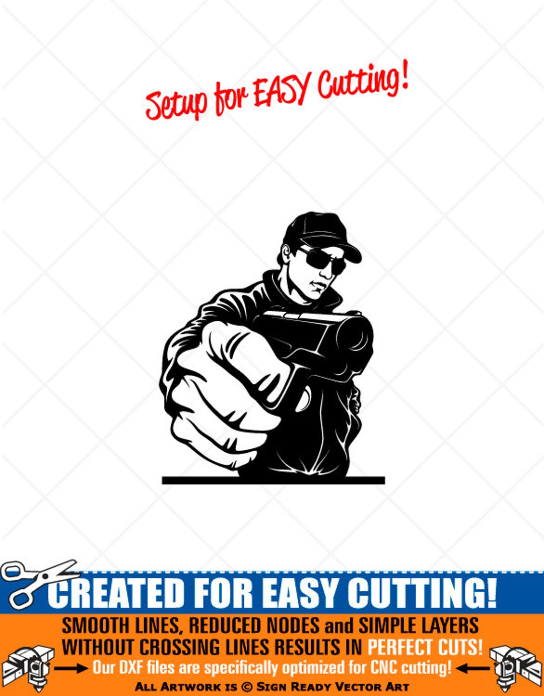 Man With Gun Clipart-vector Clip Art Graphics-digital Download Image ...
