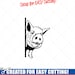 Peeking PIG Clipart vector Clip Art Graphics digital Download Image-cut ...