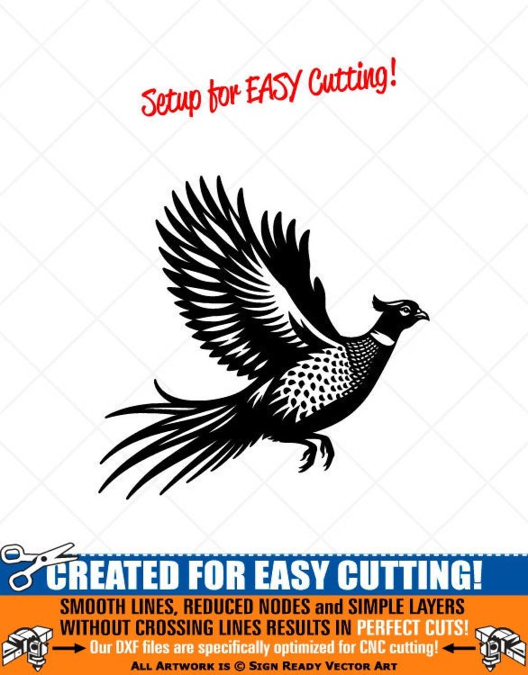 Flying Pheasant SVG Clipart-vector Clip Art Graphics-digital Download ...