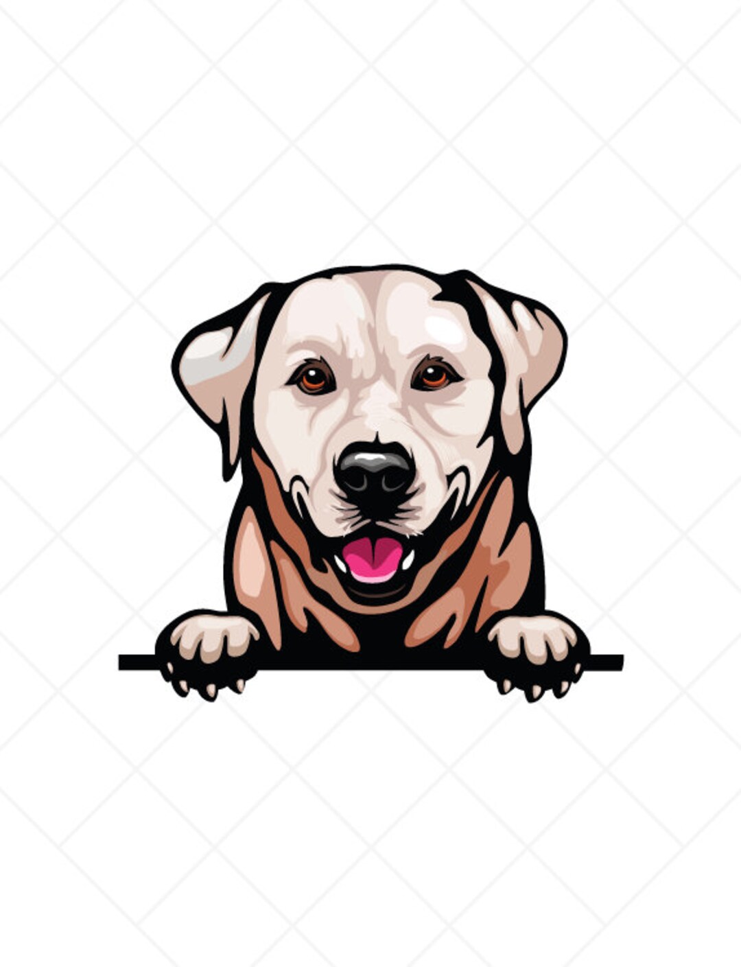 Labrador Retriever Peeking Dog Clipart Svg Eps Png Jpg-vector Clip Art ...
