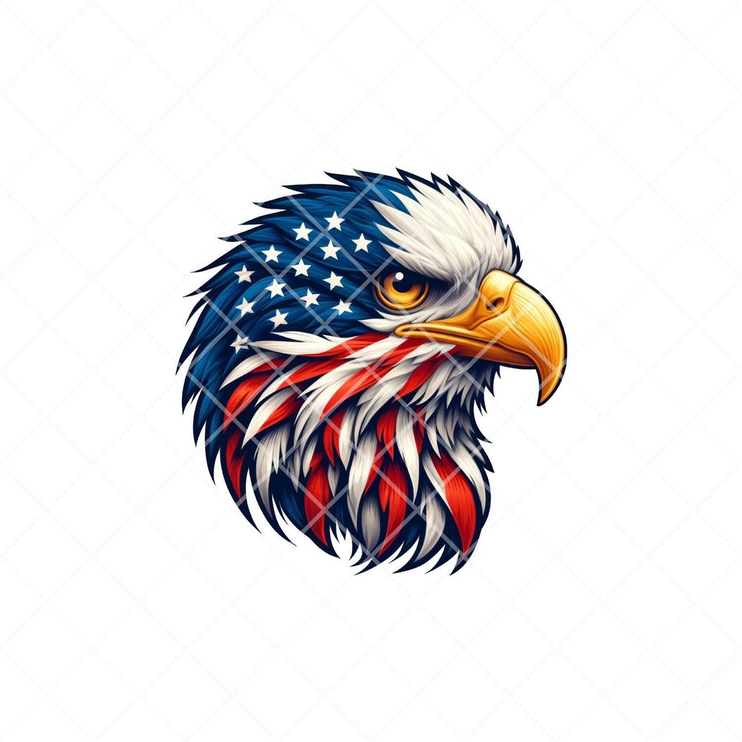 Bald Eagle Flag Clipart-clip Art Graphics Design-digital Download Image ...