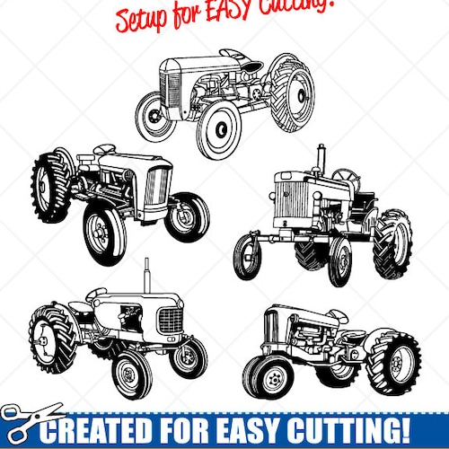 Old Tractor Svg Png Eps Dxf Vector Art Clip Art Design - Etsy