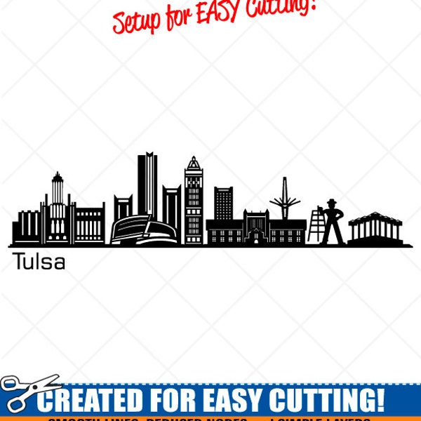 Tulsa Skyline - Etsy