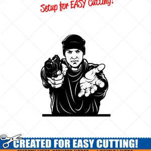Robber with Gun Clipart-Vector Clip Art Graphics-Digital Download Image ...