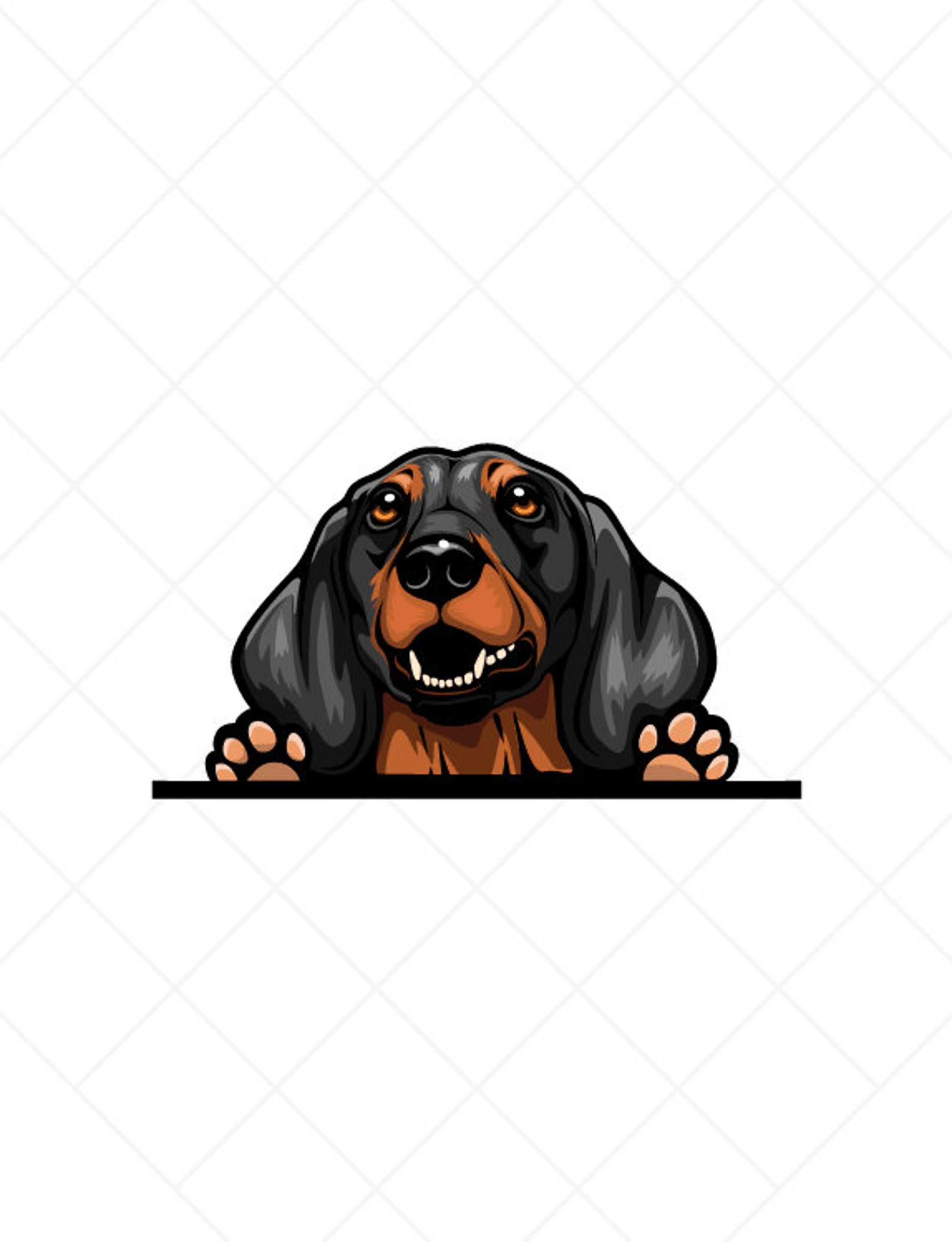 Dachshund Peeking Clipart Svg Eps Png Jpg-wiener Dog Vector - Etsy
