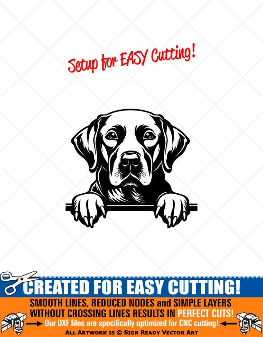 Lab SVG Peeking Dog Clipart-vector Clip Art-digital Download-labrador ...