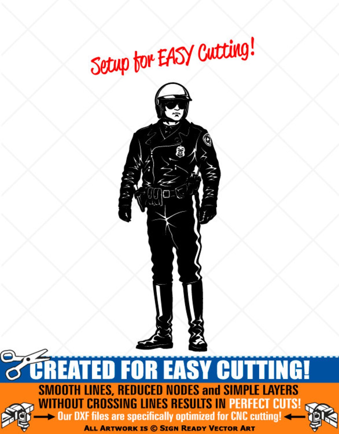 Motorcycle POLICEMAN Clipart-vector Clip Art Graphics-digital Download ...