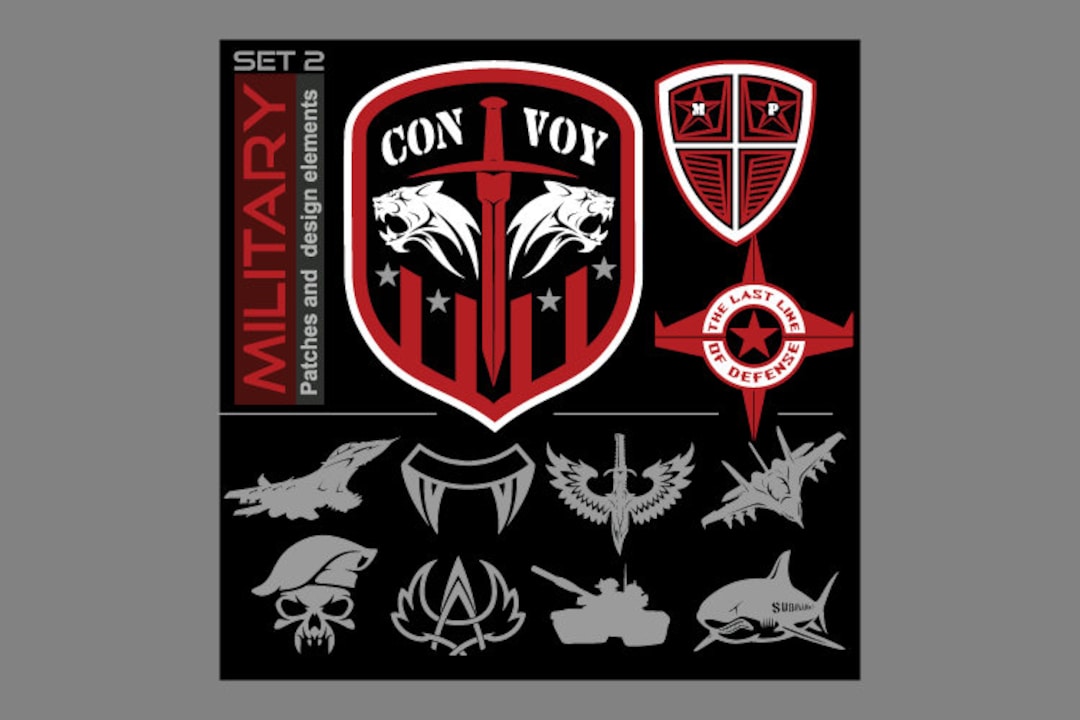 Military Design Elements Clipart-vector Clip Art Graphics-digital ...