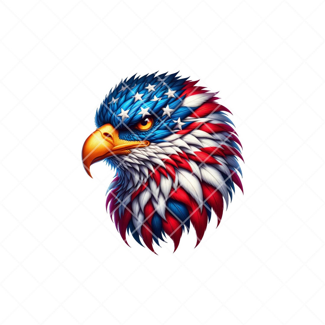 Bald Eagle Flag Clipart-clip Art Graphics Design-digital Download Image ...