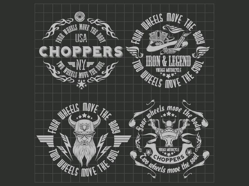 CHOPPER MOTORCYCLE BIKER Clipart-vector Clip Art - Etsy