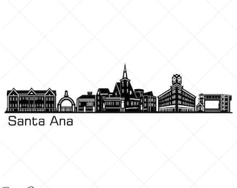 Santa Skyline Svg - Etsy