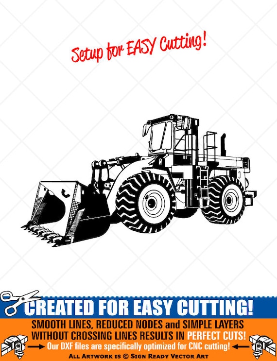 Front End Wheel Loader Clipart vector Clip Art Graphics | Etsy