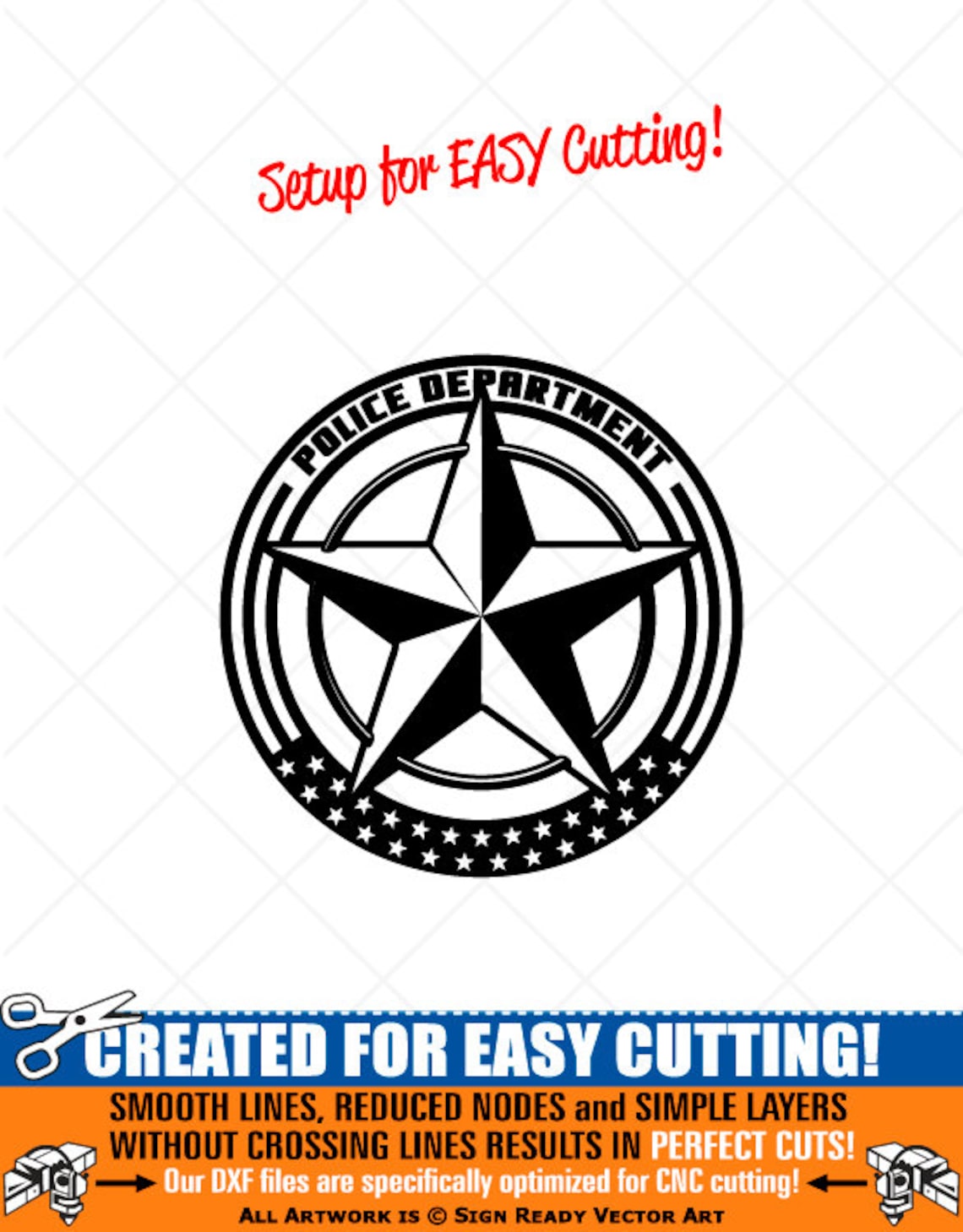 POLICE Star Badge Clipart-vector Clip Art Graphics-digital - Etsy