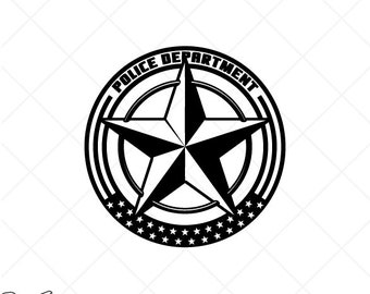 Police Star Vector - Etsy