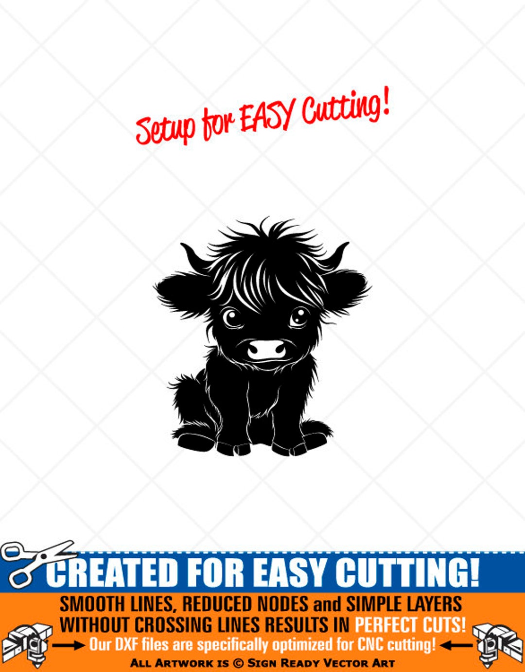 Cute Highland Cow SVG Clipart-vector Clip Art Graphics-digital Download ...