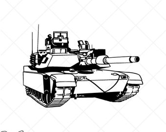 Abrams Tank Svg Sublimation - Etsy