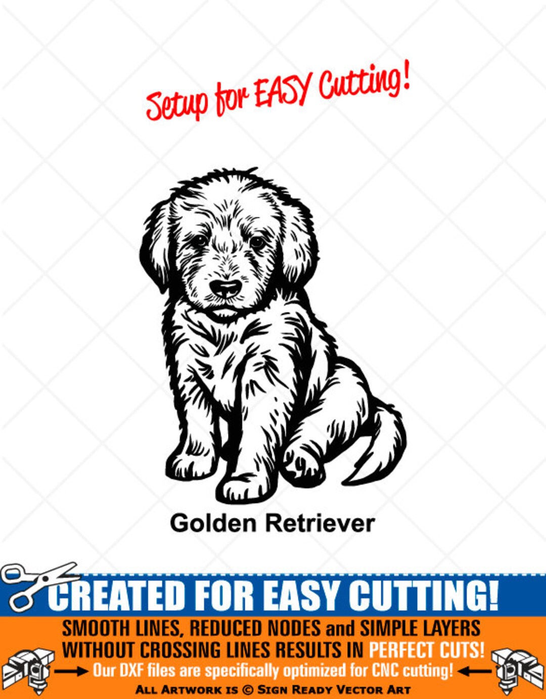 GOLDEN RETRIEVER Puppy Dog Clipart-vector Clip Art Graphics-digital ...