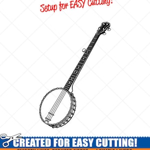 Banjo SVG Clipart-vector Clip Art-digital Download Image-cut Files-logo ...