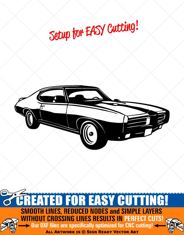 PONTIAC GTO Judge 1969 Clipart-vector Clip Art Graphics-digital ...