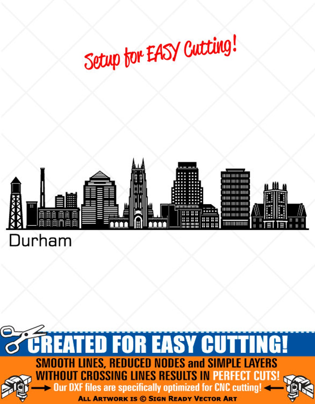 Durham City Skyline Clipart-vector Clip Art Graphics-digital Download ...
