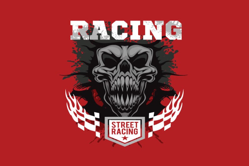 RACING Clipart-CHECKERED FLAG Flames Vector Clip Art | Etsy