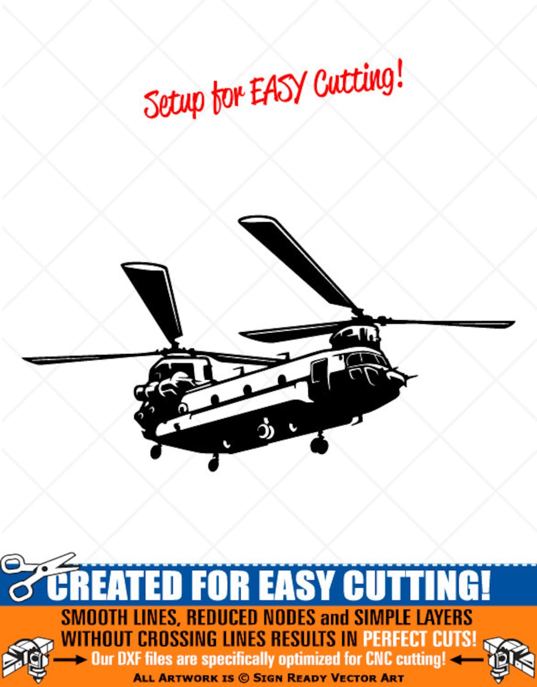 Chinook CH-47 Helicopter SVG-US Army Clipart-vector Clip Art Graphics ...