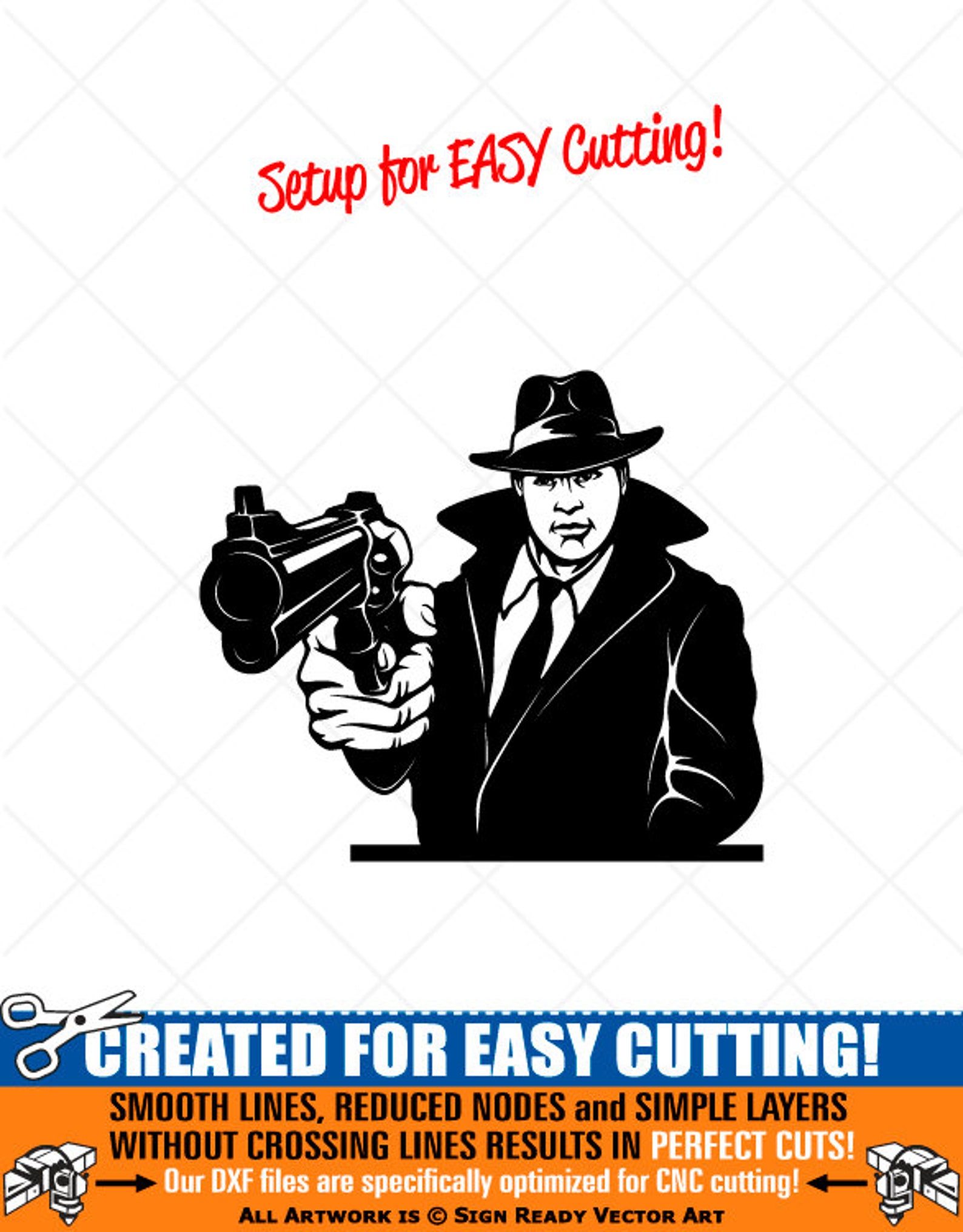 Mafia Gangster Clipart-vector Clip Art Graphics-digital - Etsy
