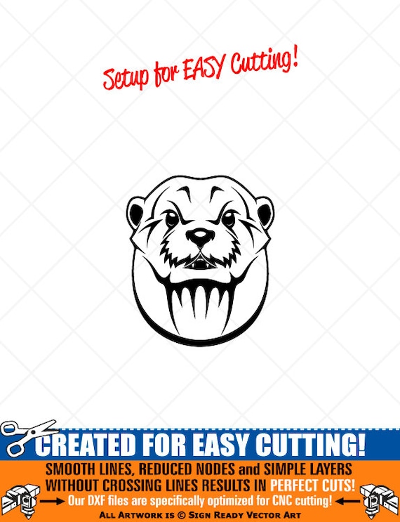 WEASEL ANIMAL Head Clipart vector Clip Art Graphics-digital | Etsy