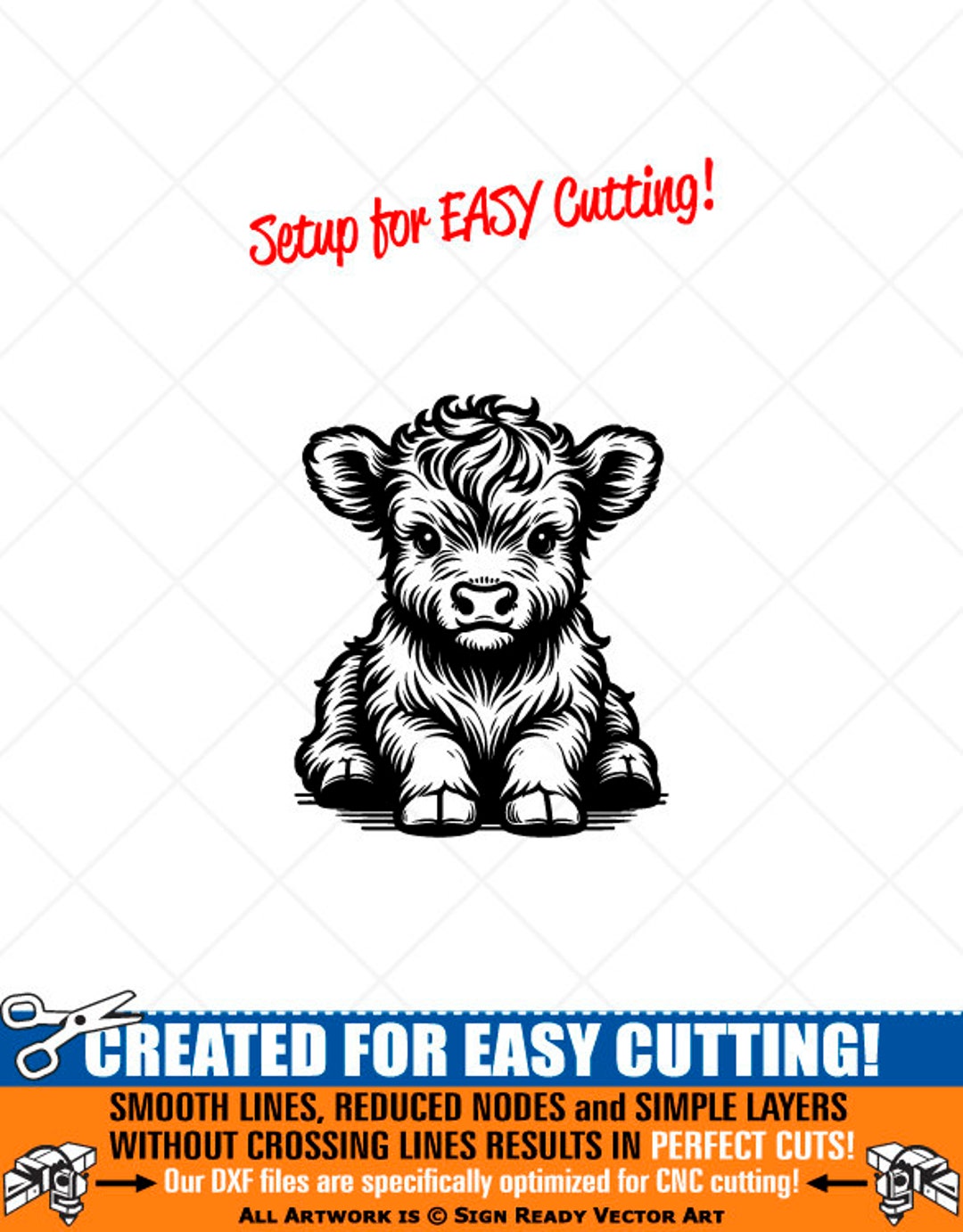 Baby Highland Cow SVG Clipart-vector Clip Art Graphics-digital Download ...