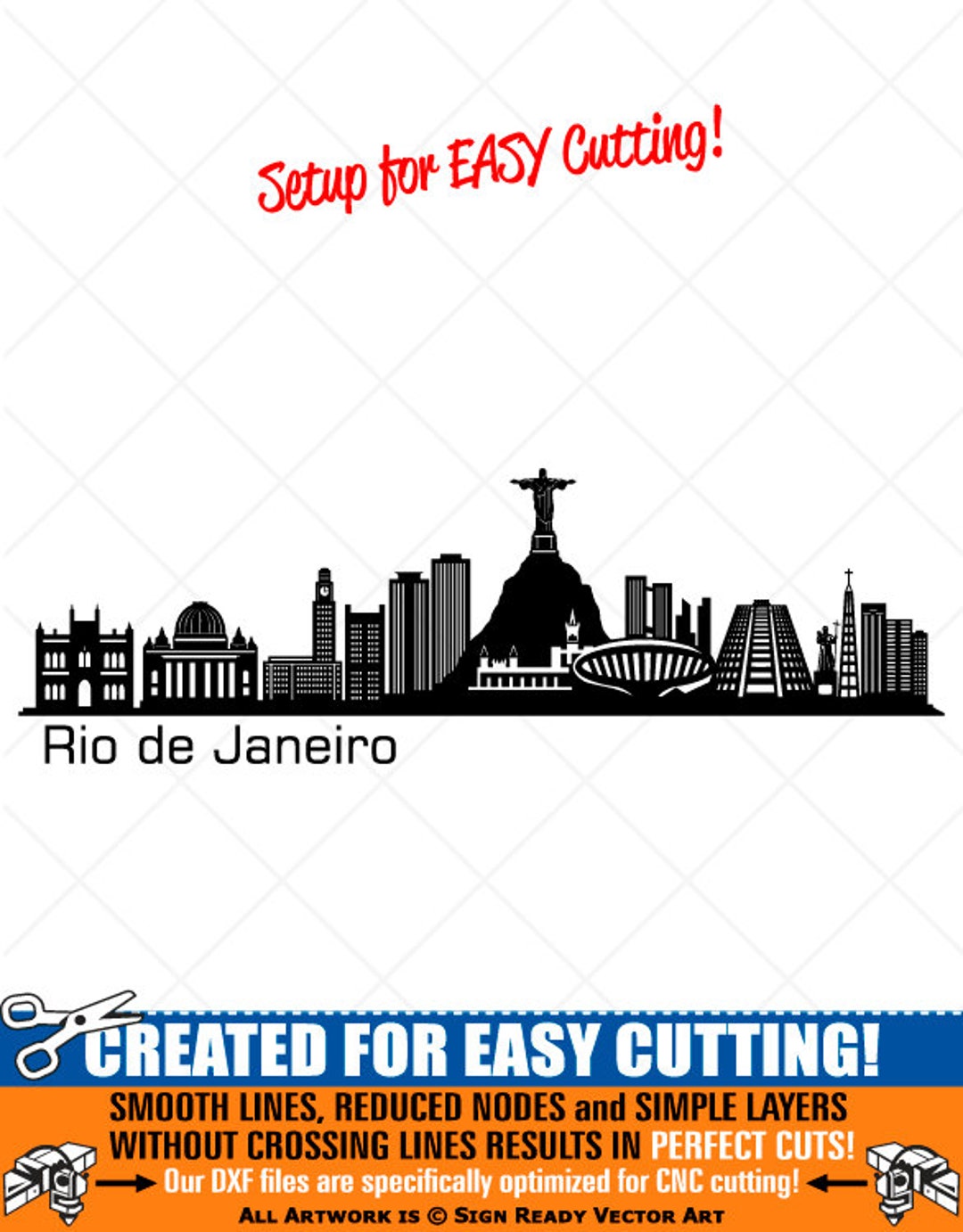 Rio De Janeiro City Skyline Clipart-vector Clip Art Graphics-digital ...