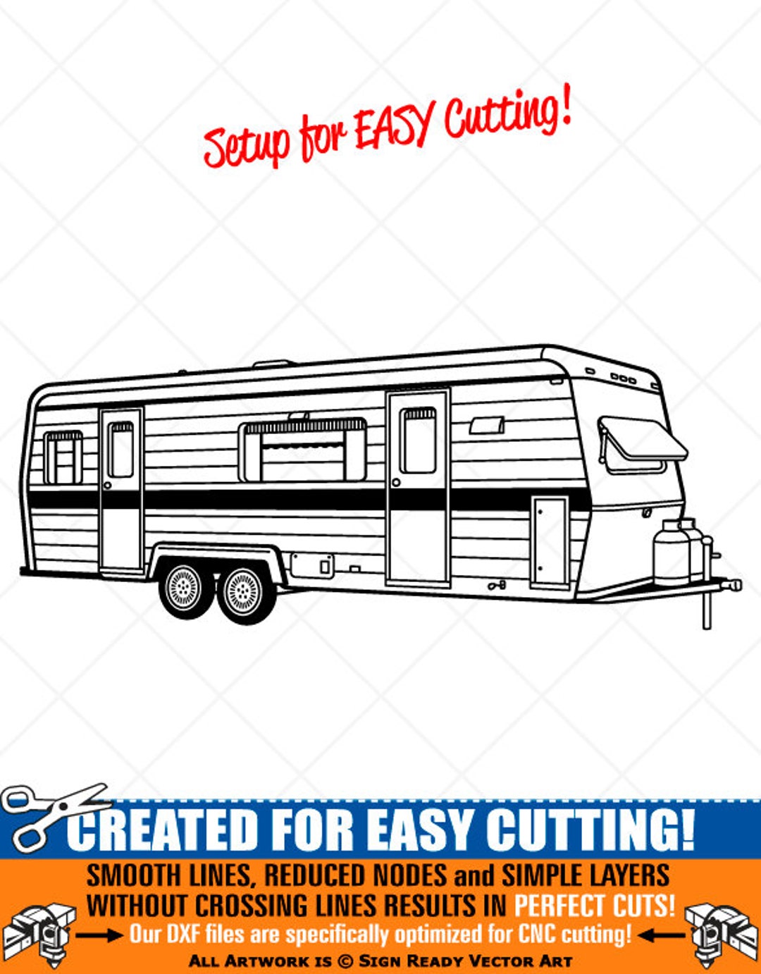 Travel Trailer SVG Clipart-vector Clip Art Graphics-digital Download ...